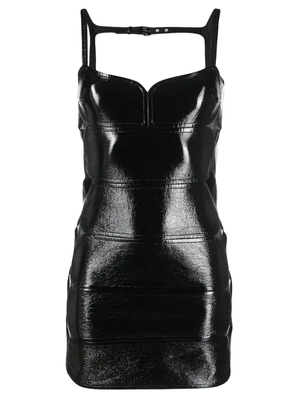 COURREGES Cut-out Mini Dress - Black