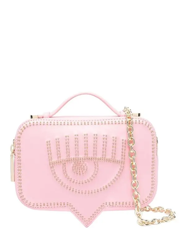 CHIARA FERRAGNI Eyelike Studded Crossbody Bag - Pink