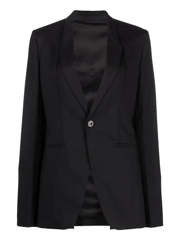 Rick Owens Single-breasted Blazer - Black
