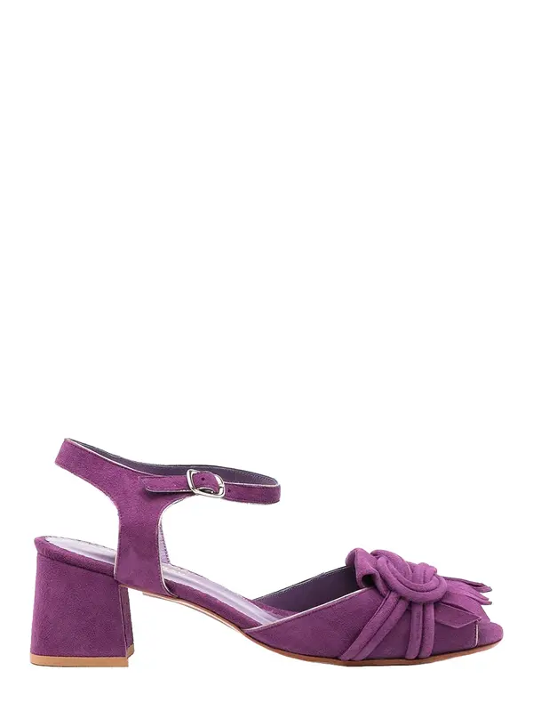 STUDIO CHOFAKIAN Antonieta Suede Sandals - Purple