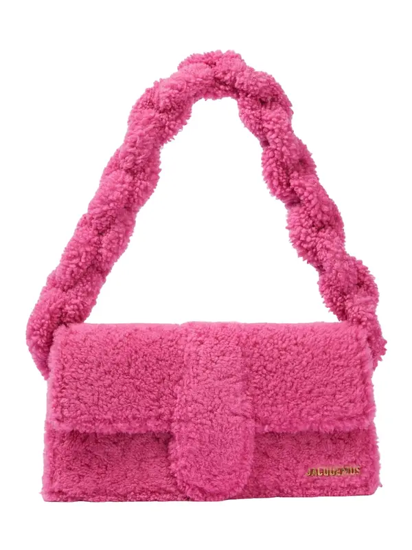 Jacquemus Le Bambidou Shearling Shoulder Bag - Pink