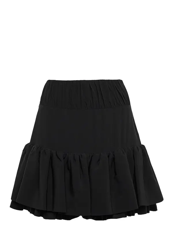 Rabanne Ruffled High-rise Miniskirt - Black