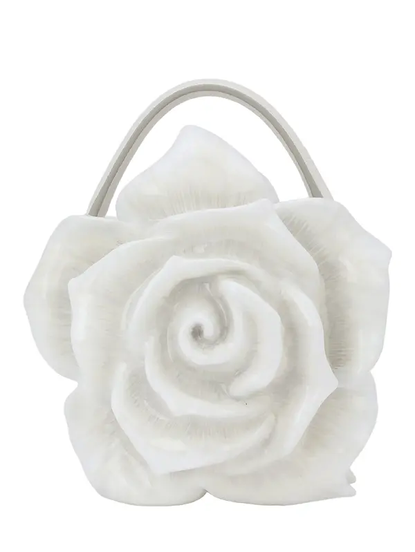 Dolce & Gabbana Resin Rose Dolce Box Bag - White