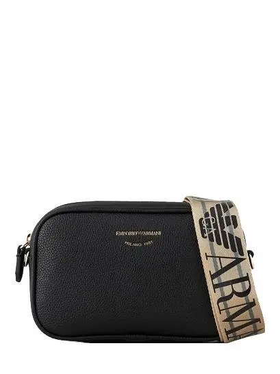 Emporio Armani Camera Case With Shoulder Strap - Black