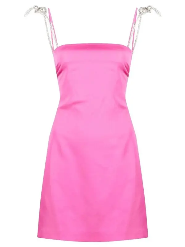 Giuseppe Di Morabito Crystal Strap Mini Dress - Pink