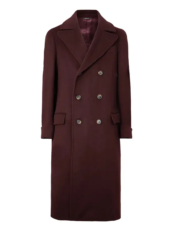 Loro Piana Double-breasted Cashmere Overcoat - Burgundy
