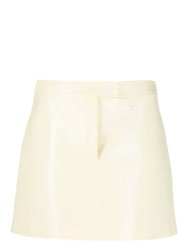 COURREGES Reedition Vinyl Mini Skirt - Yellow