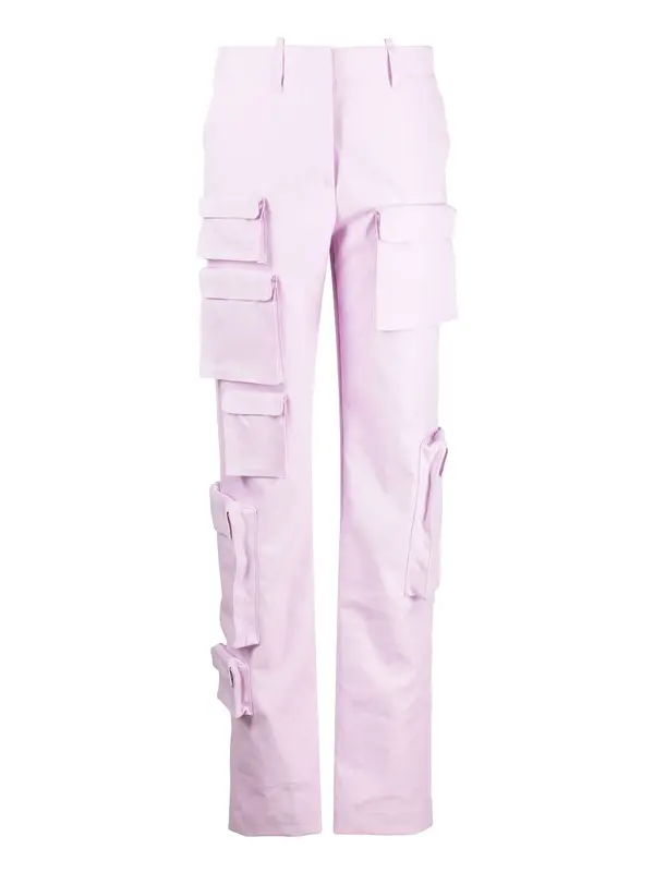 Off-White High-waisted Cargo Trousers - Purple