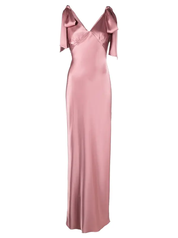 V:PM ATELIER Bow-detail Gown - Pink