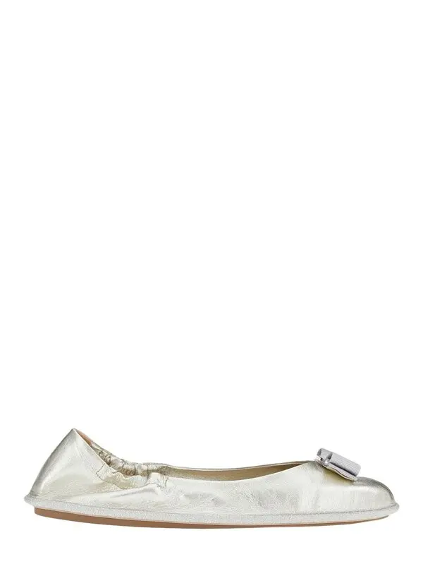 FERRAGAMO Nomadic Stories Ballet Flats - Silver