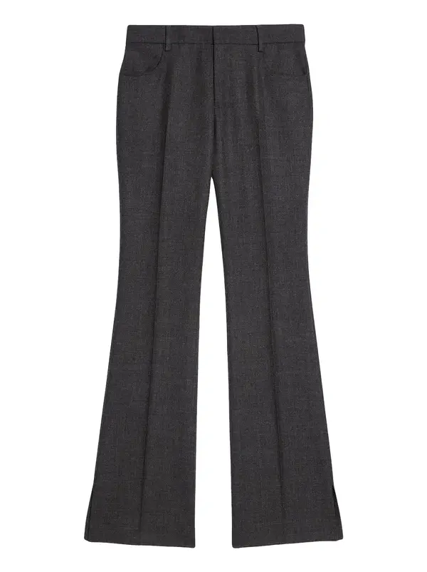 Ami Mid-rise Flared Trousers - Grey
