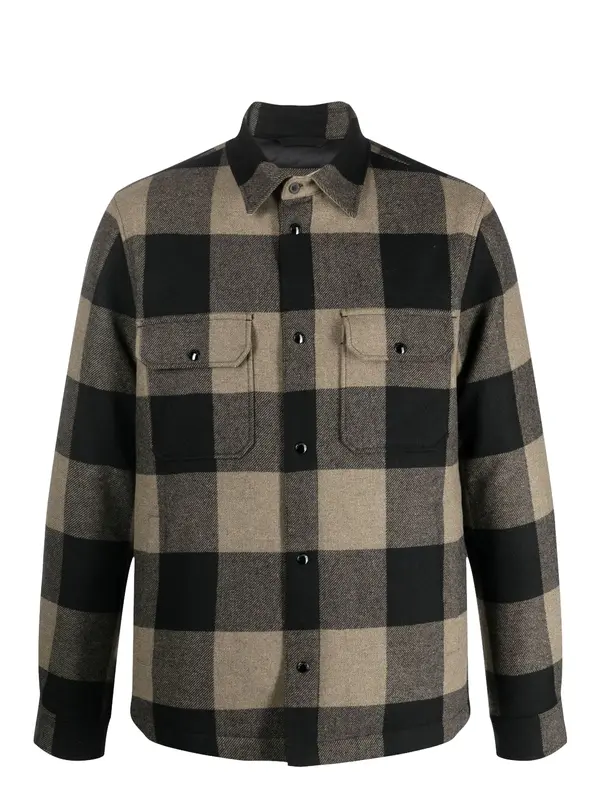 Woolrich Plaid-check Quilted Shirt Jacket - Green