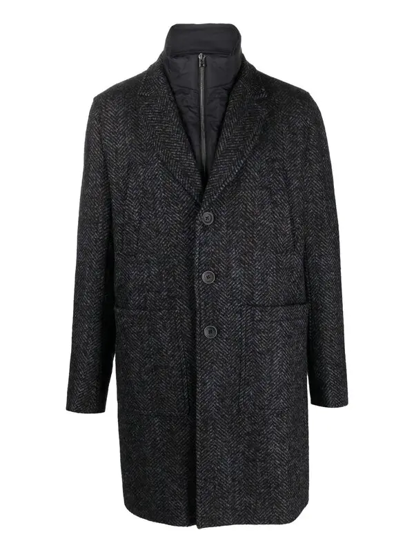 Herno Nottingham Ecoage Layered Coat - Black