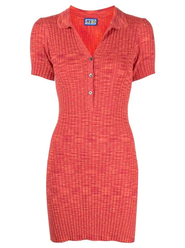 Lhd The Rosswell Ribbed Knit Dress - Red