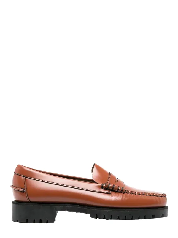 SEBAGO Dan Leather Penny Loafers - Brown