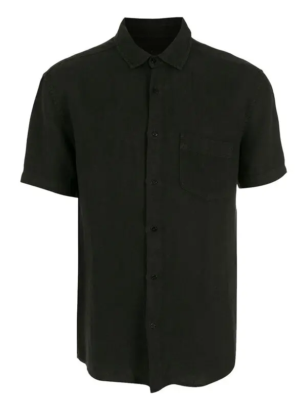OSKLEN Chenille-texture Short-sleeved Shirt - Black
