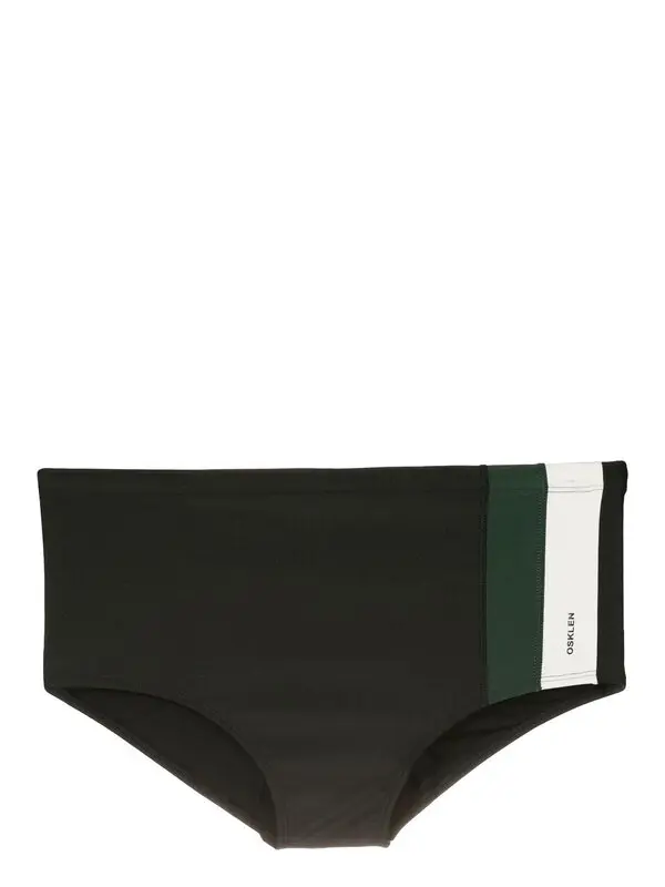 OSKLEN Stripe Detail Swimming Trunks - Black