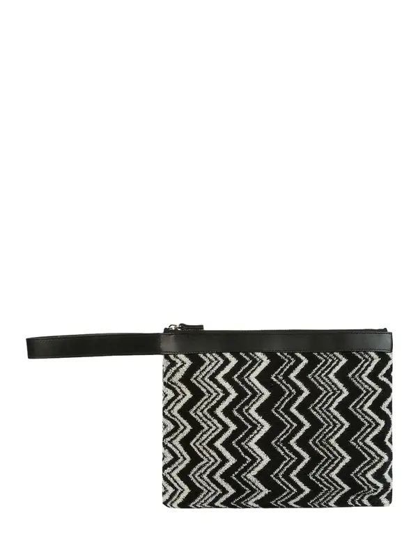 Missoni Keith Zigzag-pattern Pouch - Black