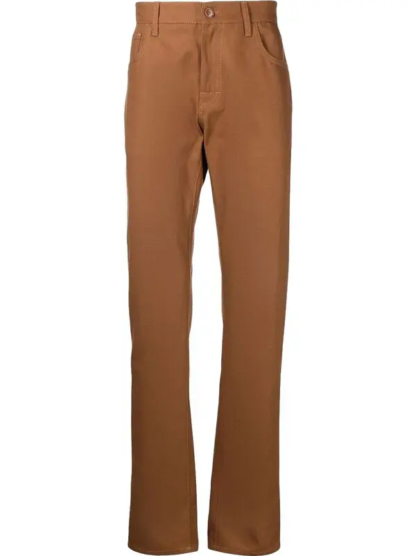 Raf Simons Slim-cut Leg Trousers - Brown