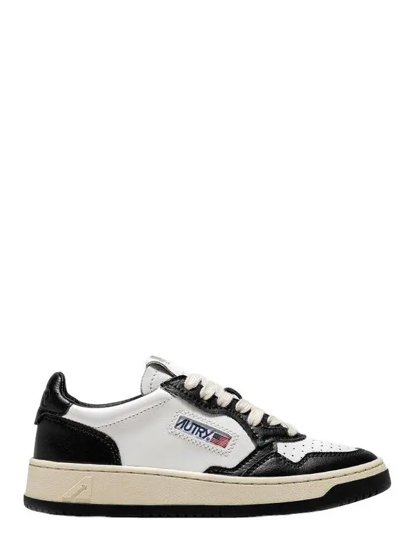 AUTRY Medalist Leather Low-top Sneakers - White Black