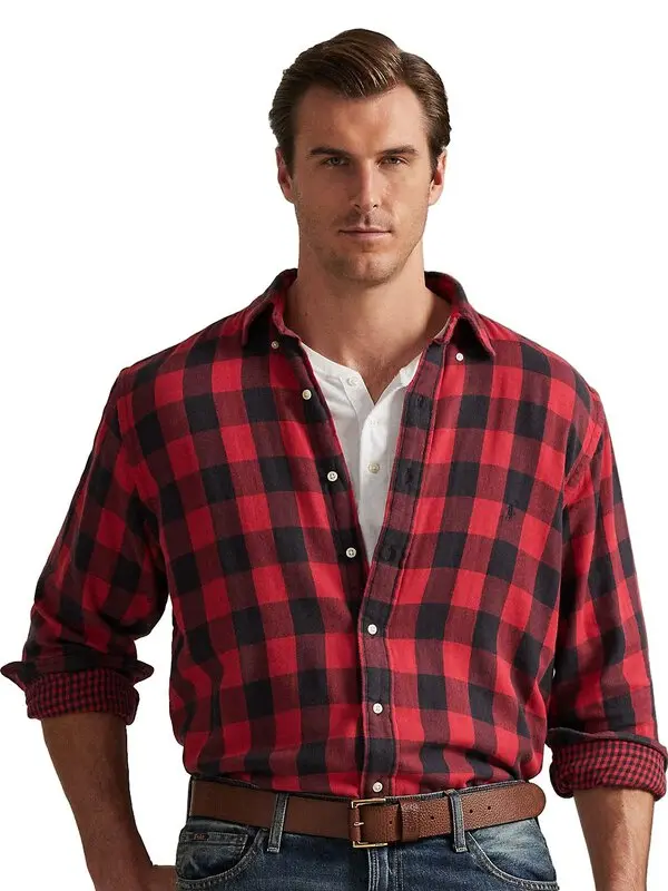 Ralph Lauren Plaid Double-faced Shirt - Red/black