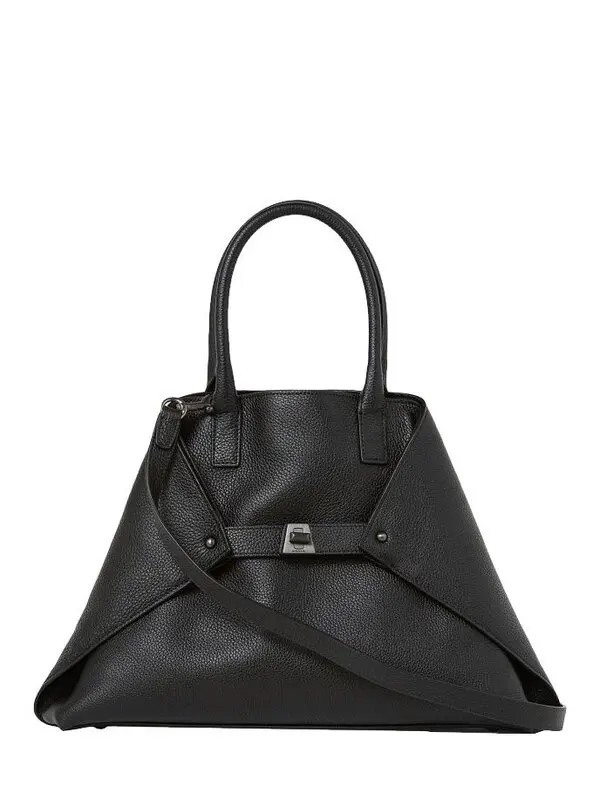 Akris Ai Leather Shoulder Bag - Black