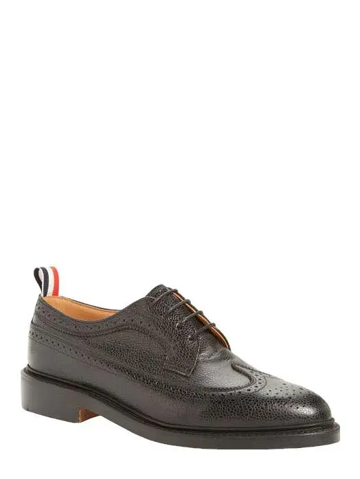Thom Browne Classic Wingtip Derby - Black Leather