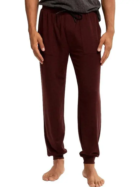 THREADS 4 THOUGHT Pierce Patch Pocket French Terry Joggers - Heather Royal Burgundy