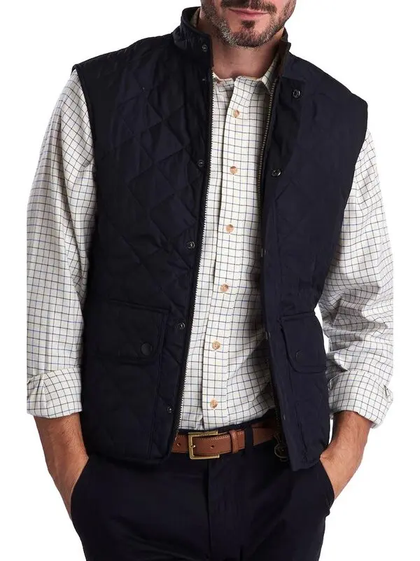 Barbour Lowerdale Slim Fit Quilted Vest - Navy