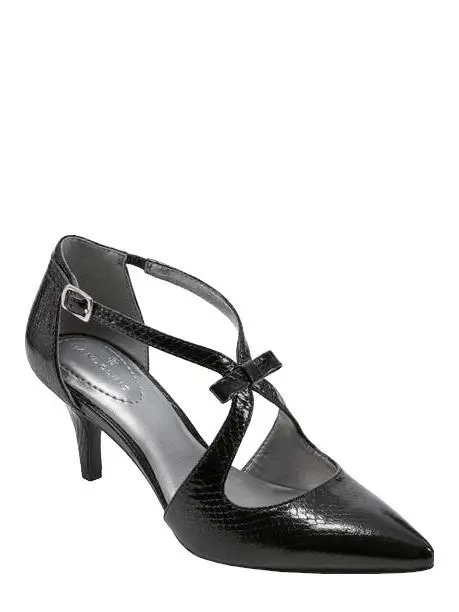 Bandolino Zeffer Kitten Heel Pump - Black Embossed