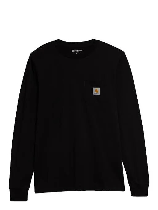 Carhartt Work In Progress Long Sleeve Pocket T-shirt - Black