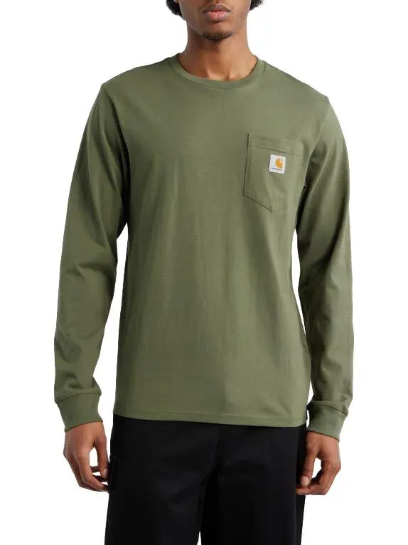Carhartt Work In Progress Long Sleeve Pocket T-shirt - Leaf