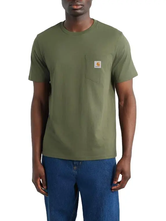 Carhartt Work In Progress Logo Pocket T-shirt - Leaf