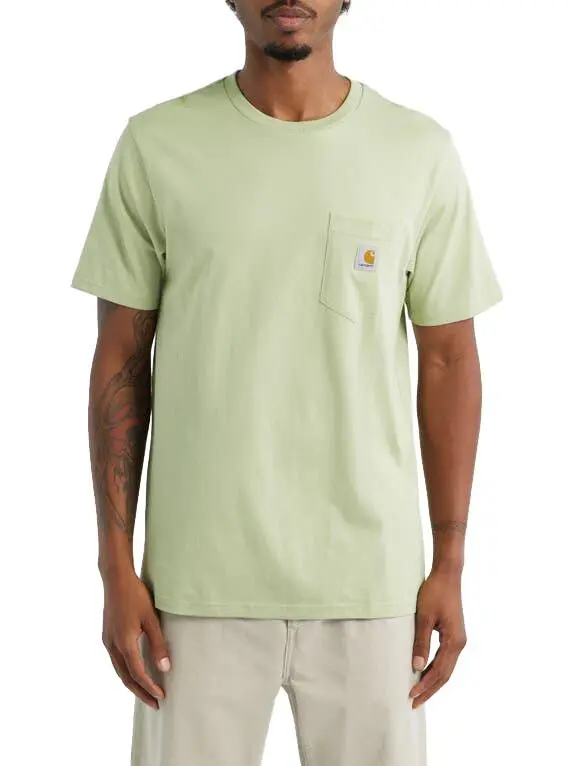 Carhartt Work In Progress Logo Pocket T-shirt - Pale Olive
