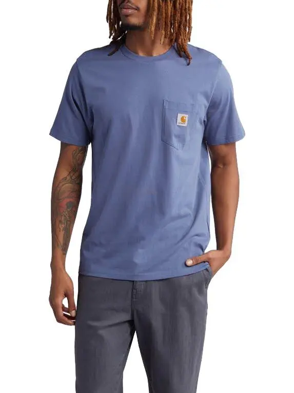 Carhartt Work In Progress Logo Pocket T-shirt - Puddle
