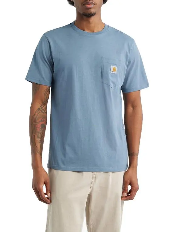 Carhartt Work In Progress Logo Pocket T-shirt - Velvet Blue