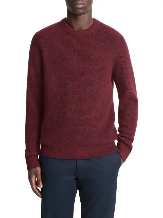 Vince Boiled Cashmere Crewneck Sweater - Coastal/winter Berry
