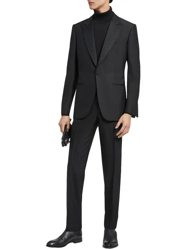 Zegna Trofeo 600 Wool & Silk Tuxedo - Black