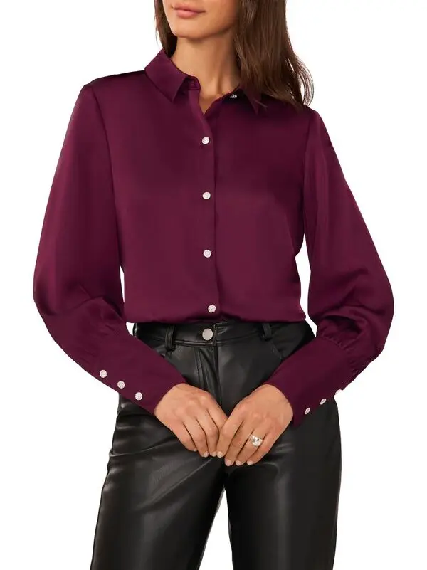 Halogen Button-up Shirt - Deep Ruby