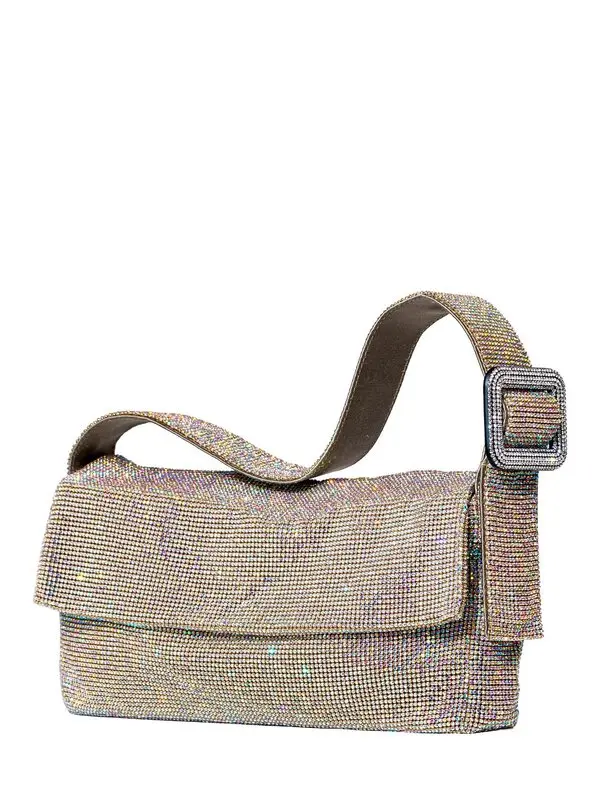 Benedetta Bruzziches Vitty La Grande Crystal Mesh Shoulder Bag - Crystal Ab