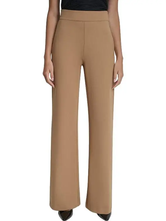 Dkny Flare Hem Ponte Pants - Truffle
