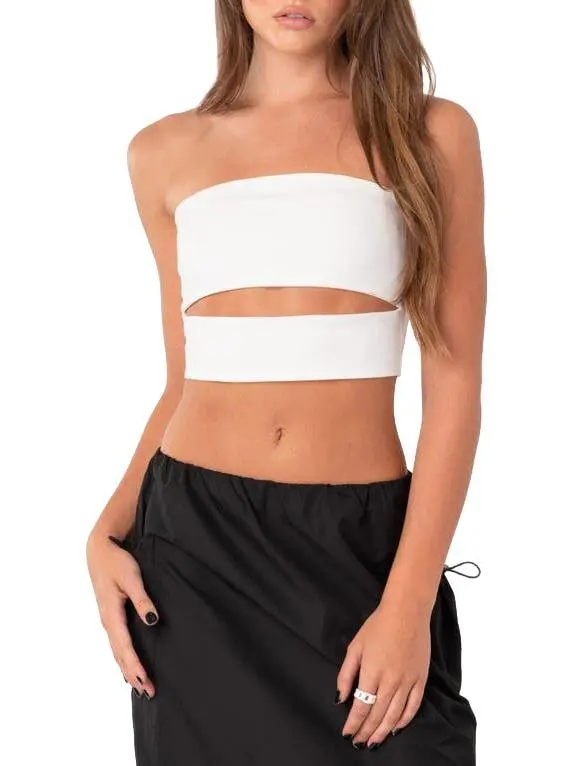EDIKTED Darcey Cutout Tube Top - White