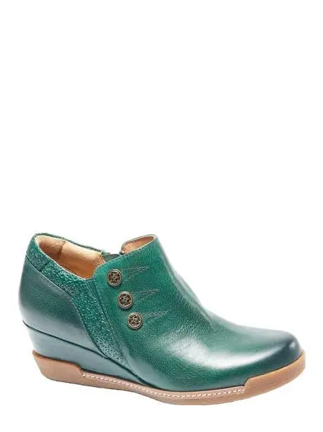 HALSA FOOTWEAR Devina Wedge Bootie - Dark Green
