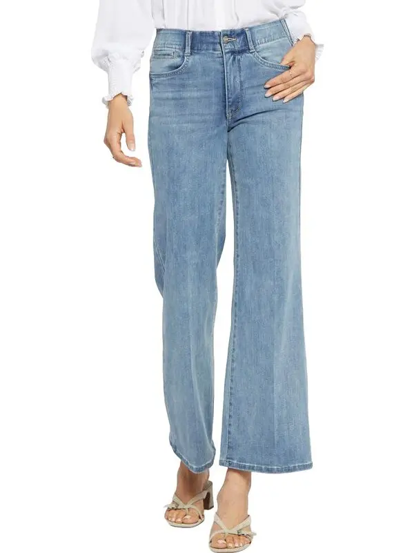 NYDJ High Waist Wide Leg Jeans - Crystalline