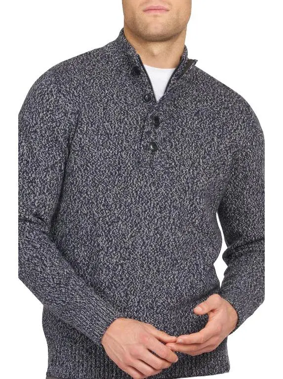 Barbour Sid Half Zip Sweater - Navy Marl