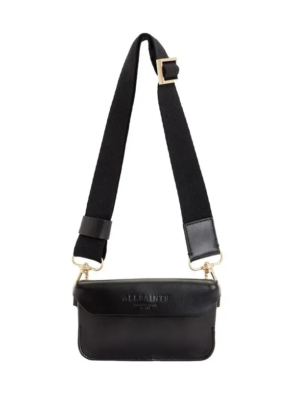 ALLSAINTS Zoe Leather Crossbody Bag - Black