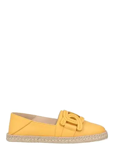 TOD'S Leather Espadrilles - Yellow