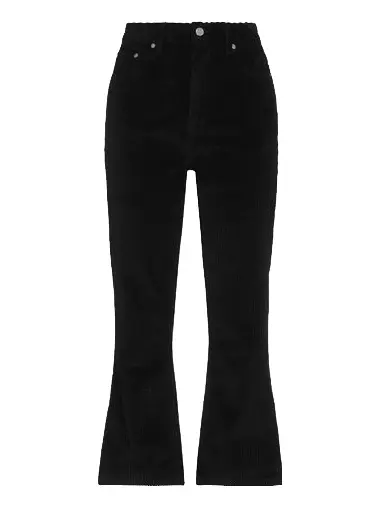 GANNI Corduroy Flared Leg Trousers - Black