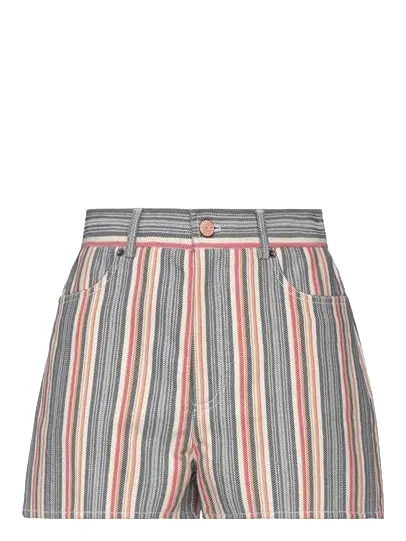 See By Chloé Striped Gabardine Shorts - Blue