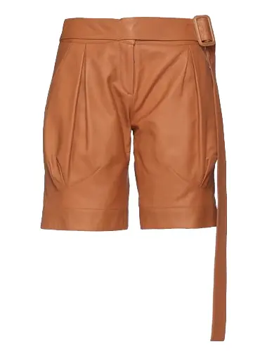 TRUSSARDI Lambskin Bermuda Shorts - Beige